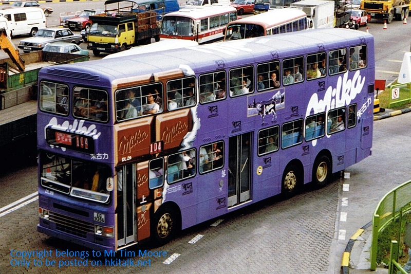 {Old Hong Kong 1989} CMB Dennis Condor DL26 / Rt.104 / Milka - 巴士攝影作品貼圖 ...